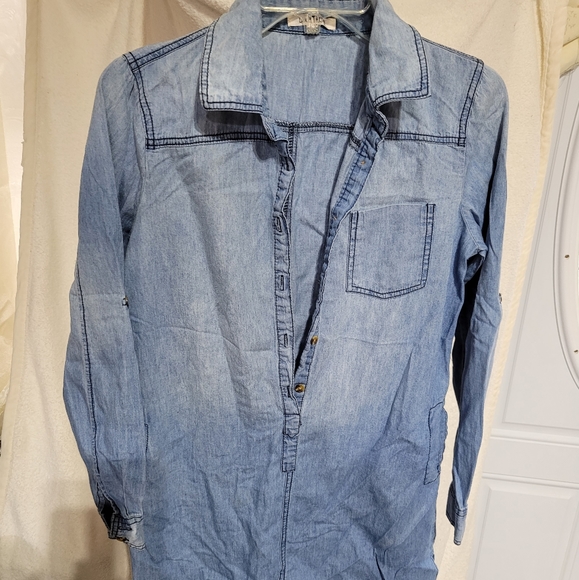 Live for Truth | Tops | 96 Live For A Truth Long Blue Shirt Size Med ...